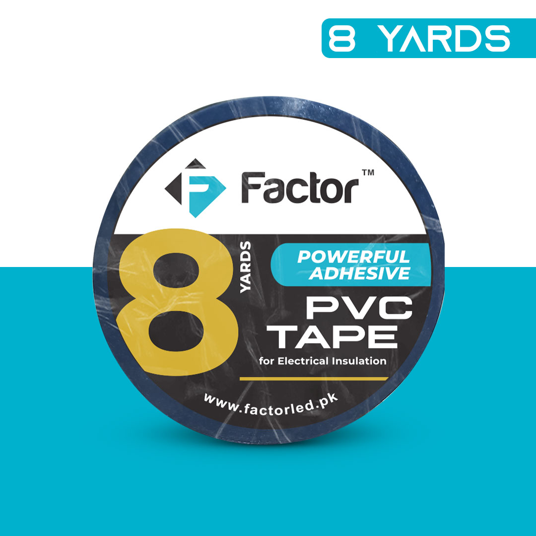 FACTOR PVC TAPE...8 YARDS...BLACK COLOR...(PACK OF 10) | Daraz.pk
