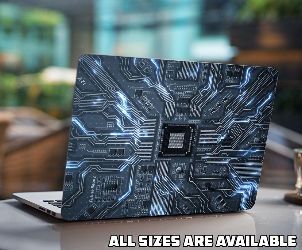 Motherboard Circuit Background Laptop Skin Vinyl Sticker Decal, 12 13 ...