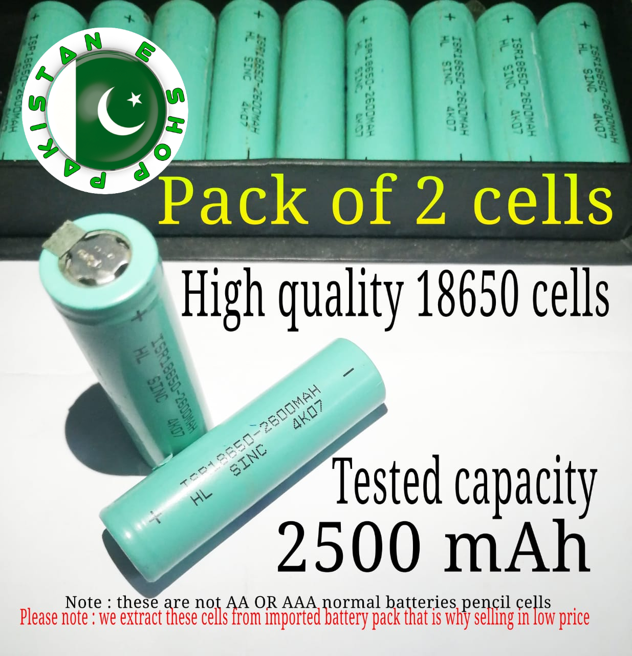 18650 2500mAh lithium ion cell 18650 battery cell recycled ICR 18650 ...