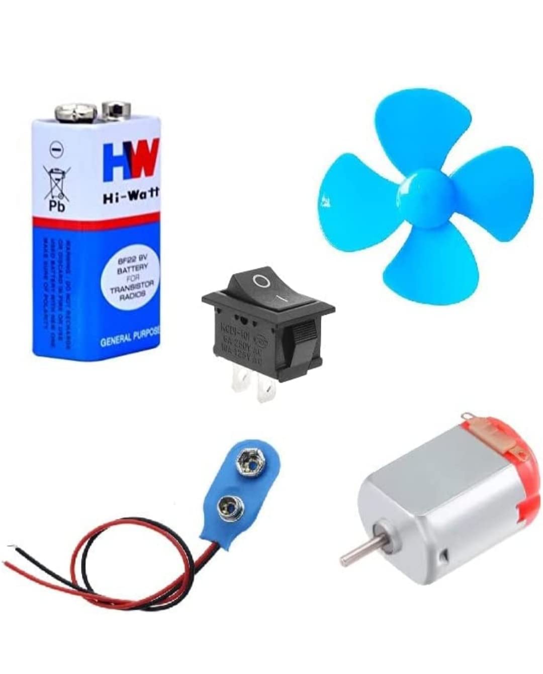 DC motor fan Set Electronic Science project Kit with Battery | Daraz.pk