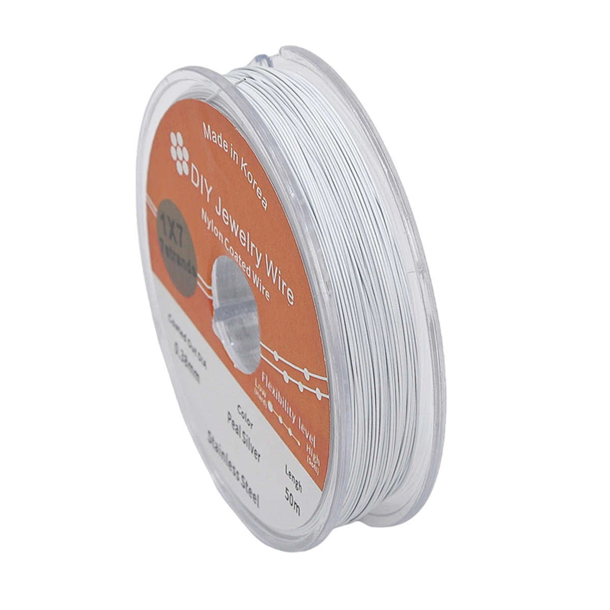 50meter/roll 2 Sizes Silver White Gold Color Steel Wire for DIY Craft ...
