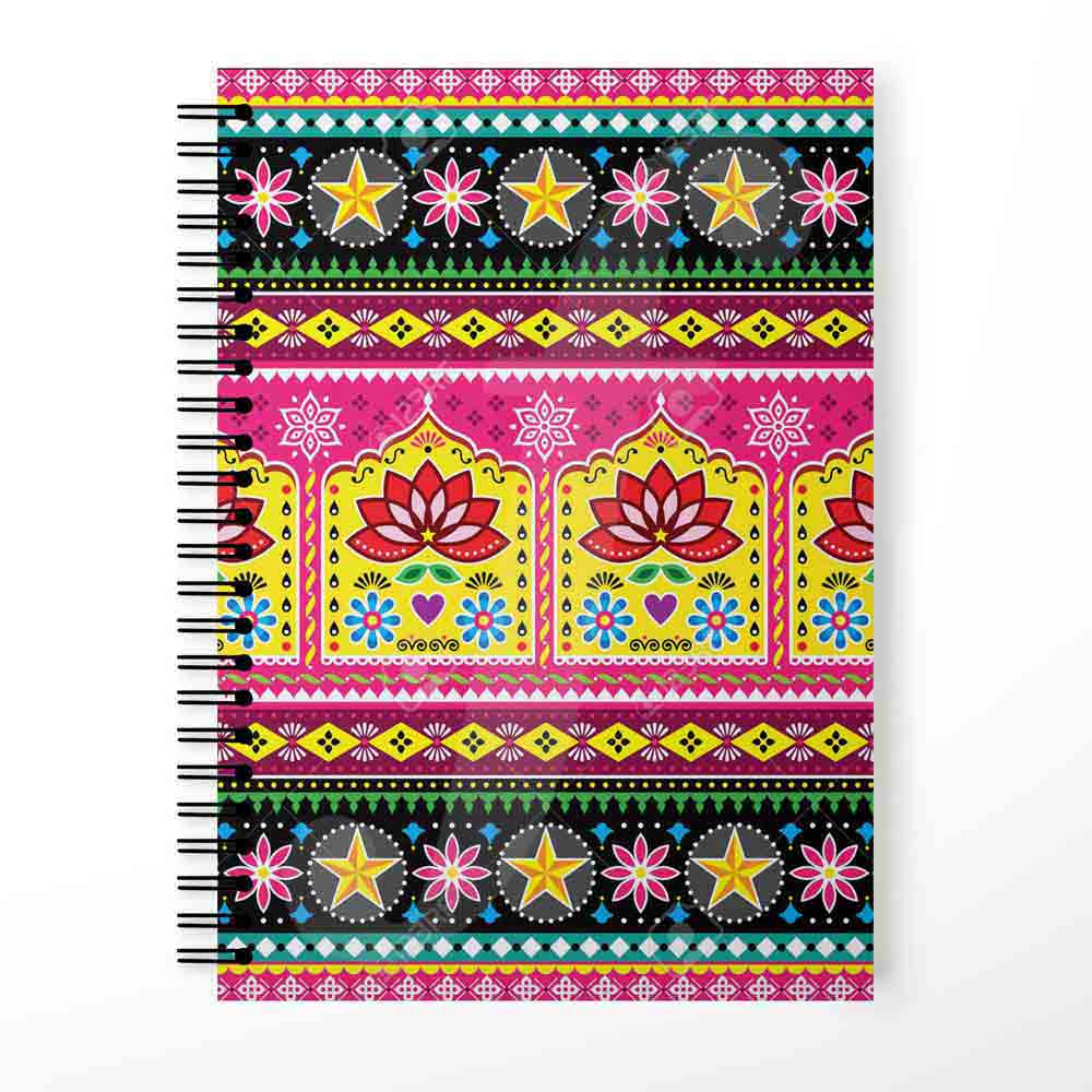 Pakistani Truck Art Design Spiral Notebook Printed Customized Notebooks ...