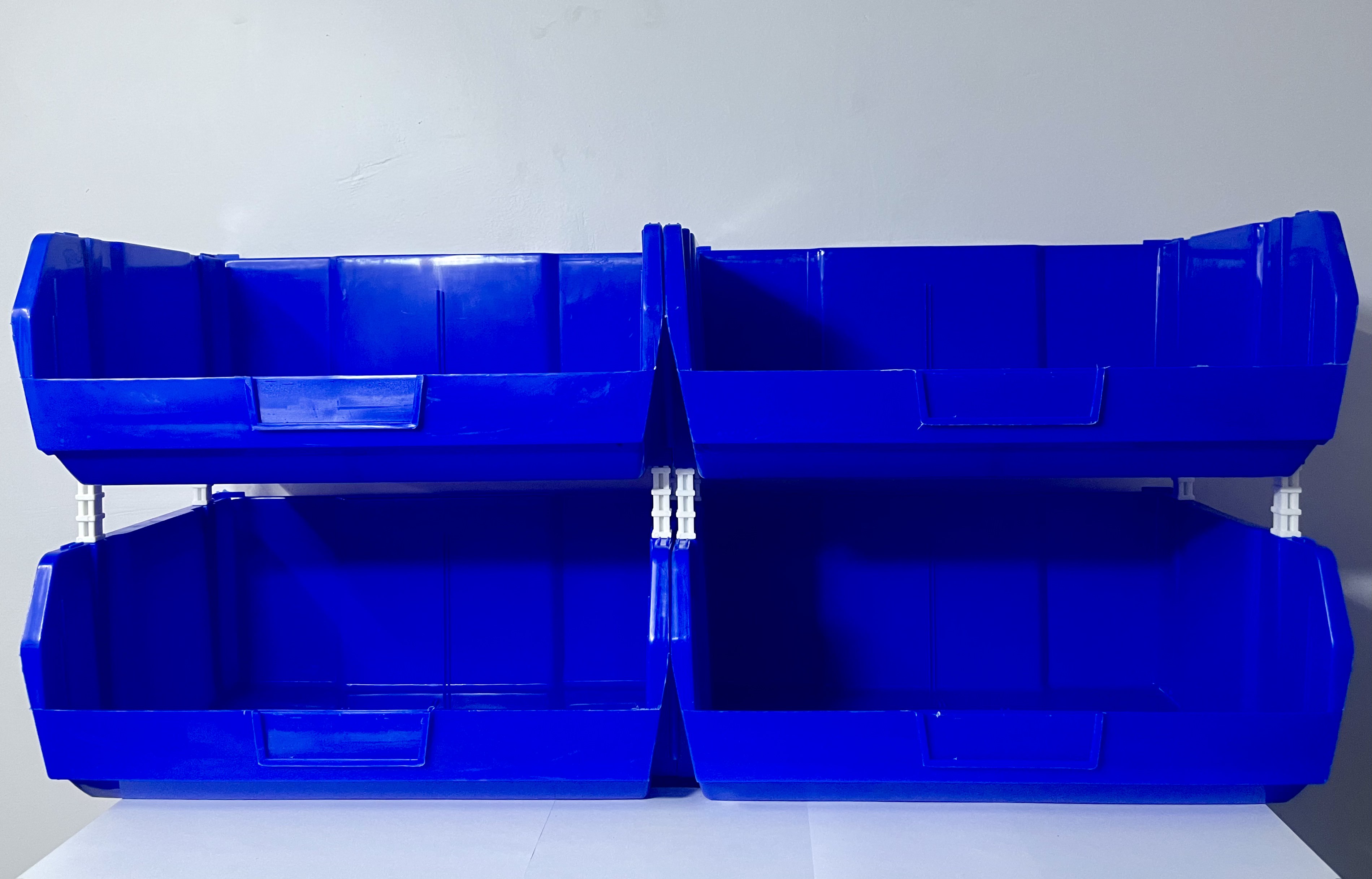 Tools plastic Bin box Storage System LARGE Containers stackable (Set of ...