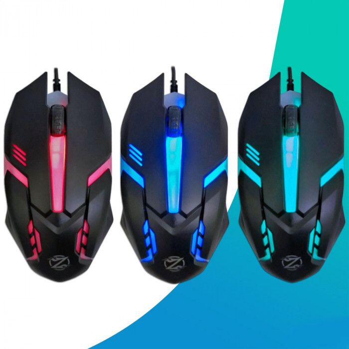 USB Wired Opticle Computer Laser RGB Gaming Mouse 7 Color Changing Big ...