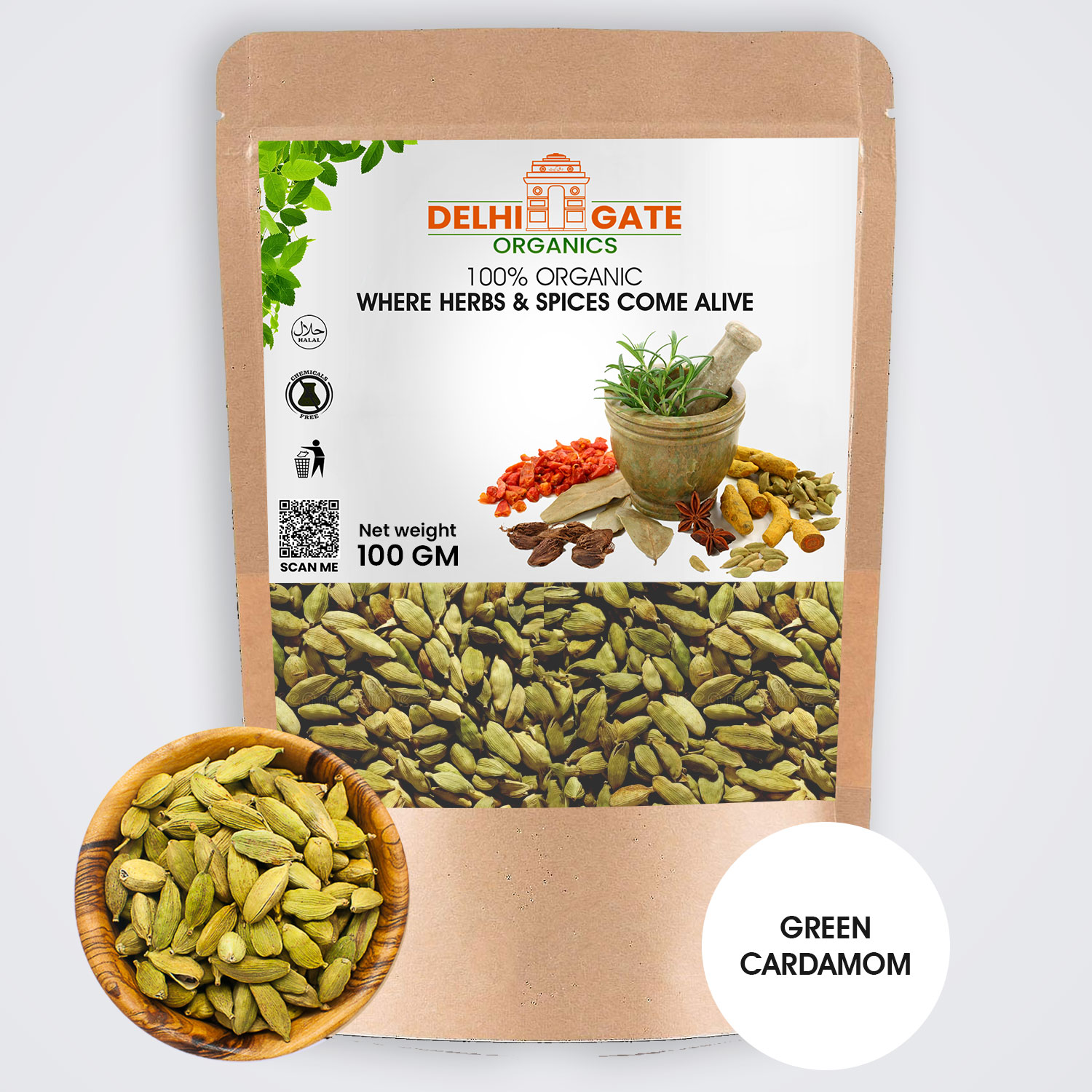 Organic Sabz Elaichi / Elachi | Green Cardamom Whole | Choti Elaichi ...