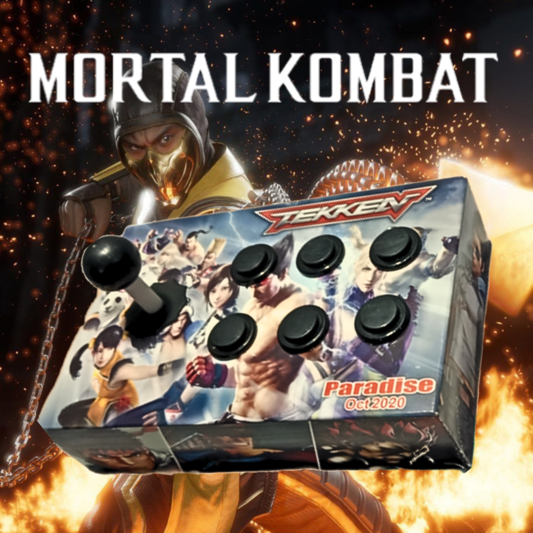 Arcade Usb Game Controller Joystick 6 Buttons Game Made Of Wooden Box Panel For Pc Laptop