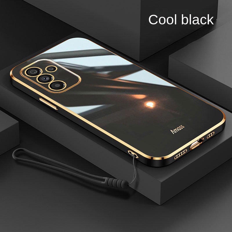 Samsung Galaxy A05s A05 samsung M34 5G Luxury Square Edges Plating Back TPU Soft Case with ...