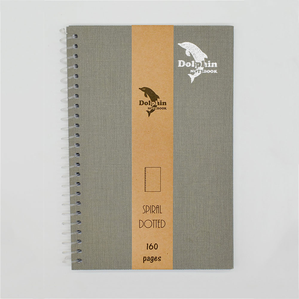 Dolphin Notebooks A5 Spiral - Dark Beige - Dotted | Daraz.pk