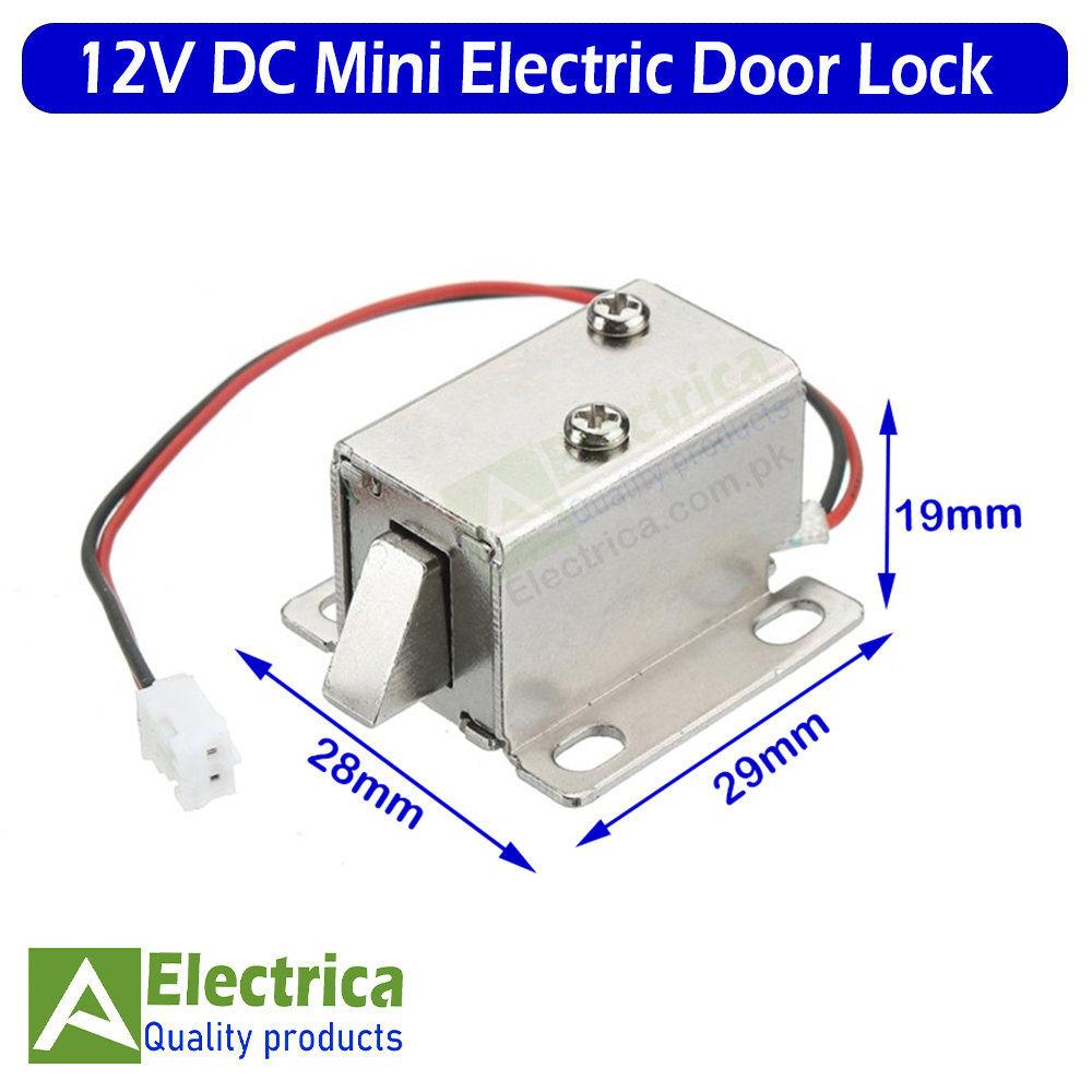 12v Mini DC Cabinet Drawer Lock Electromagnetic Solenoid Lock 27*29 ...