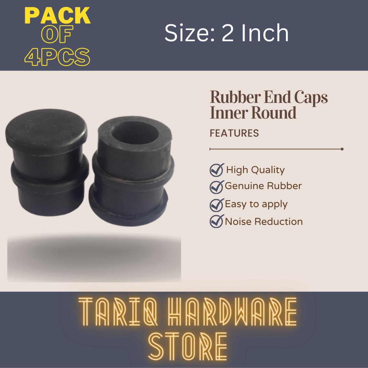 Pack Of 4 Pcs 2 Inch Rubber (Boot) End Caps Inner Round High Quality ...