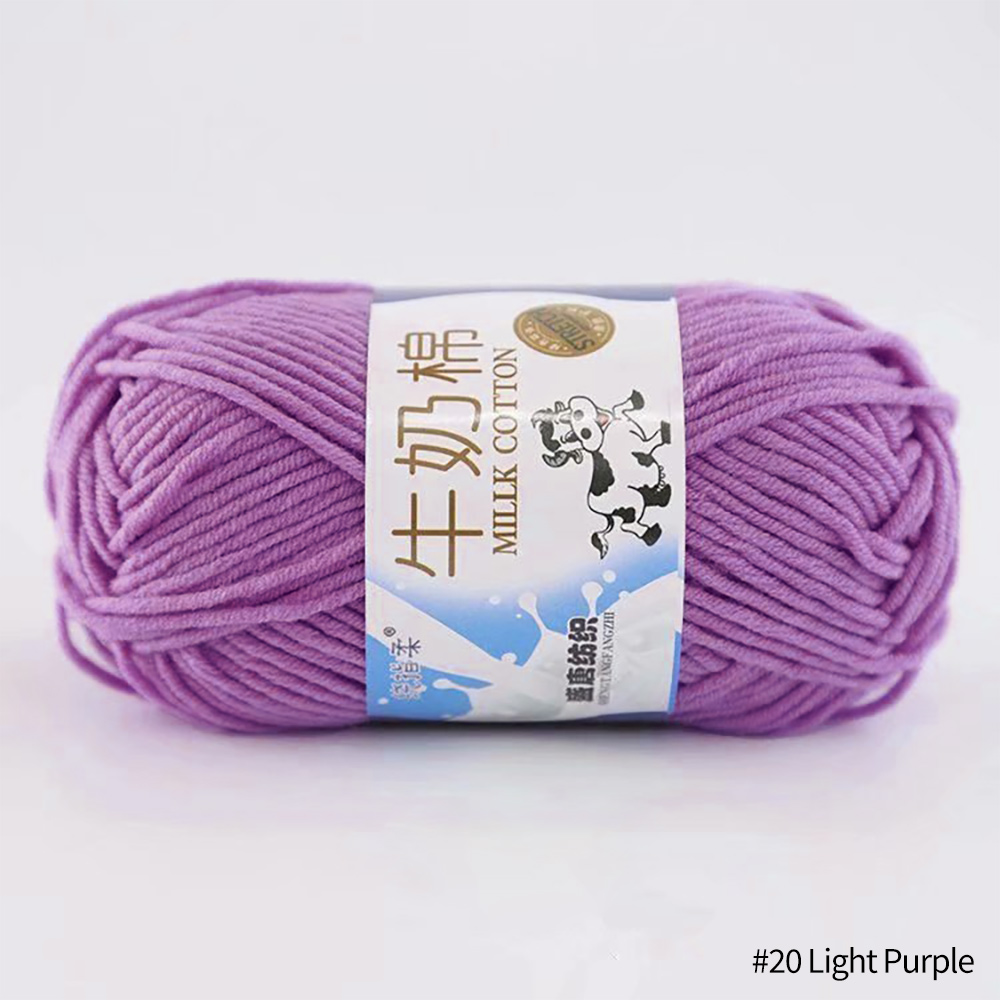 Huankai 50g/Roll Milk Cotton Yarn 5 Ply Hand-Knitting Thread Soft Warm DIY Cotton Threads Baby ...
