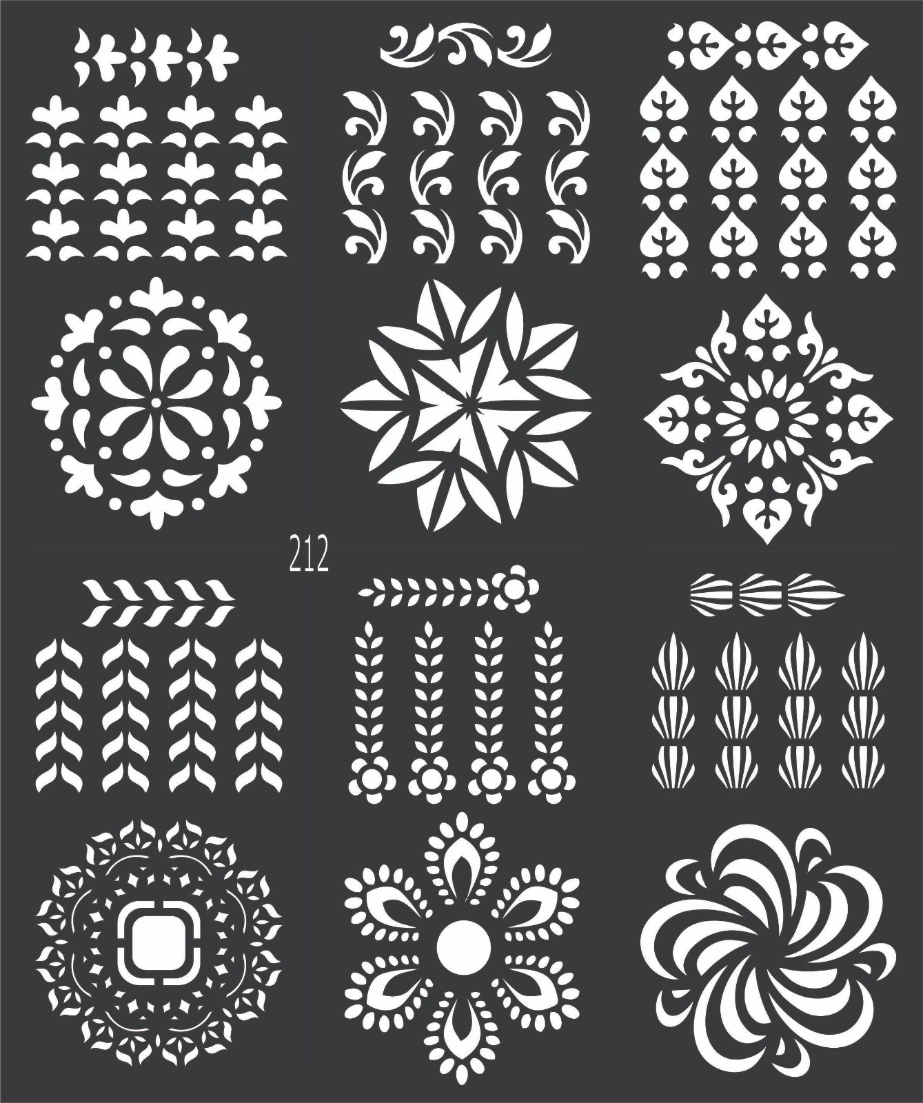 6 Different Designs Mehndi sticker stencil Arabic style | Daraz.pk