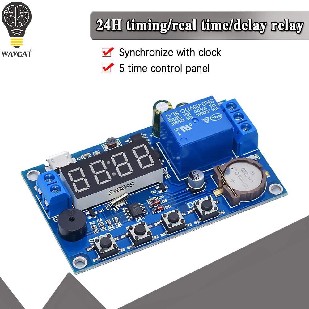 XY-BJ Real time Timing Delay Timer Relay Module DC5-60V Switch Control Board Module Clock ...