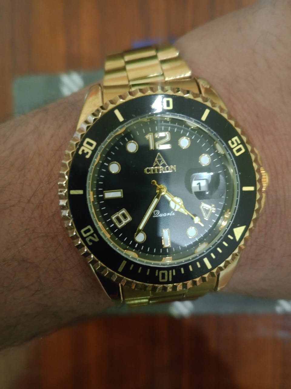 Citron Golden Luxury Analog Watch for Men – Premium Stainless Steel ...