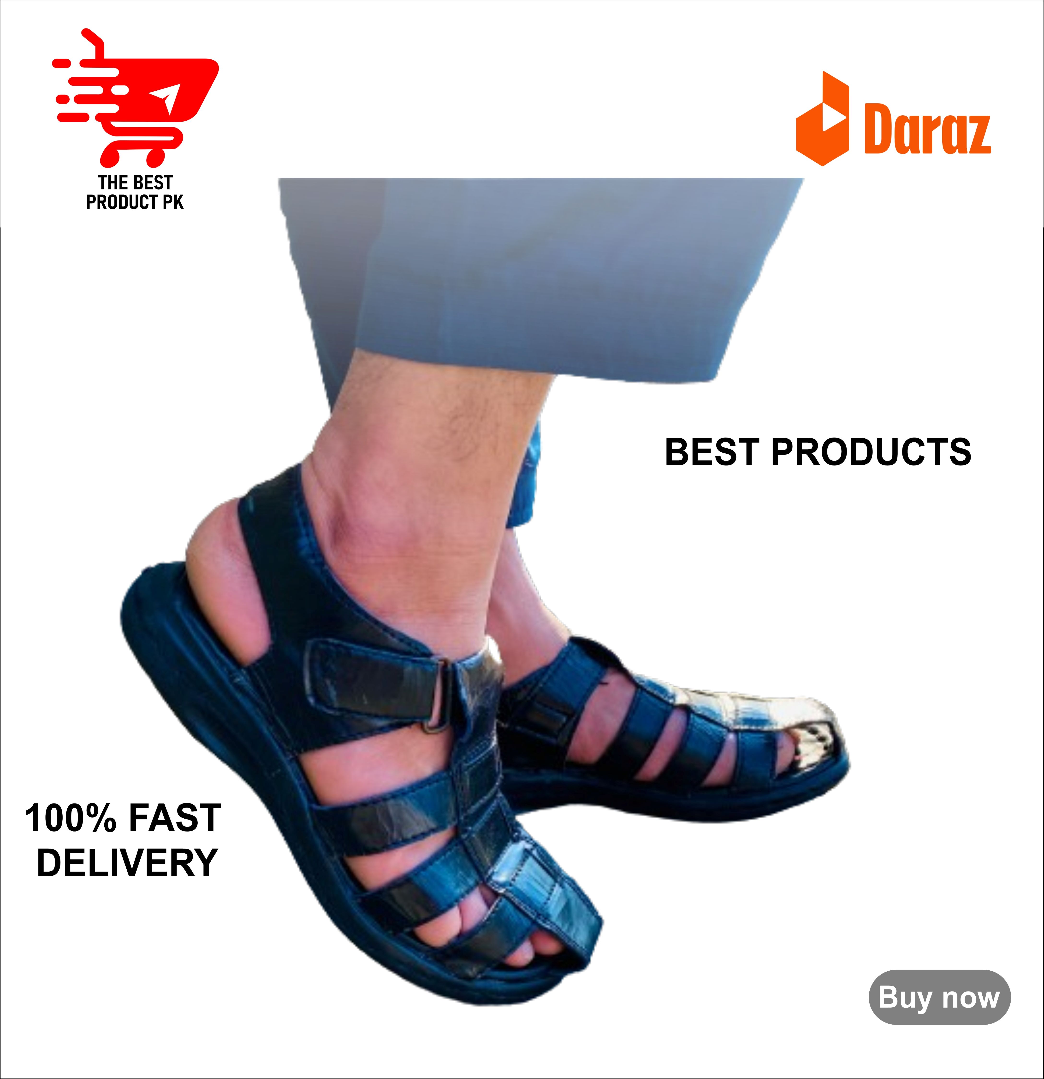 Men Sandals Synthetic Leather Covered Black Fisherman Worker Sandals ...
