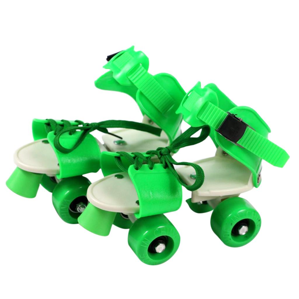 adjustable size PVC wheels simple roller quad skates attche to shoes ...