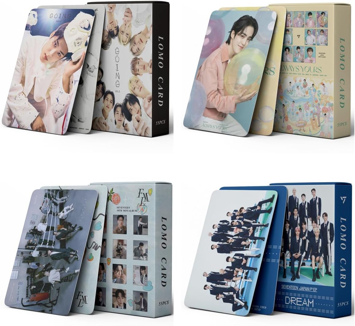 4 Pack/220pcs Seventeen Lomo Photocard Cards Seventeen New Album ...