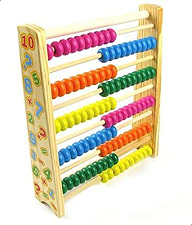 10 Row Calculating Frames Wooden Toy Wooden Abacus-Classic and Colorful ...