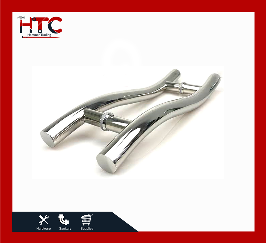 Stainless Steel Glass Door Handle Curve Design 18 inch | Daraz.pk