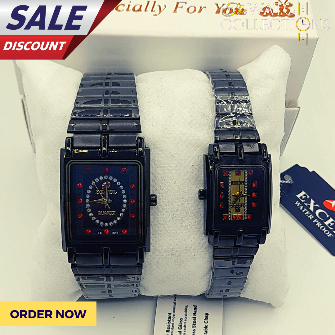 Excel Original Couple watches (water proof) (japan machine) | Daraz.pk