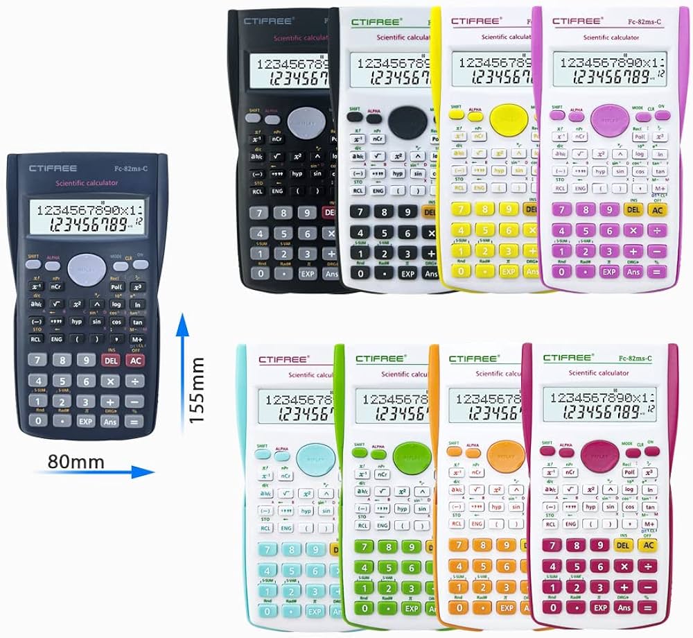 Colorful Scientific Calculator, Scientific Calculator with Cute Design ...