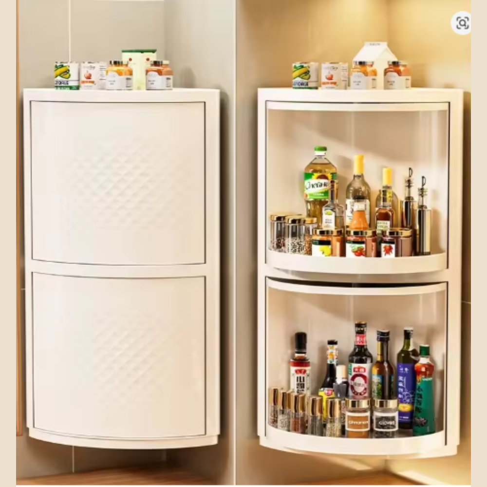 NEXT TAG 360° Rotating Washroom Corner Cabinet – Tree Design Wall ...