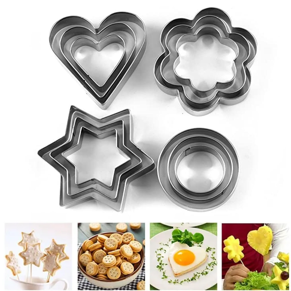 Pack of 4 / 6 / 12 Pcs - Cookie Cutter Mould Pastry Fruit Egg Cake ...