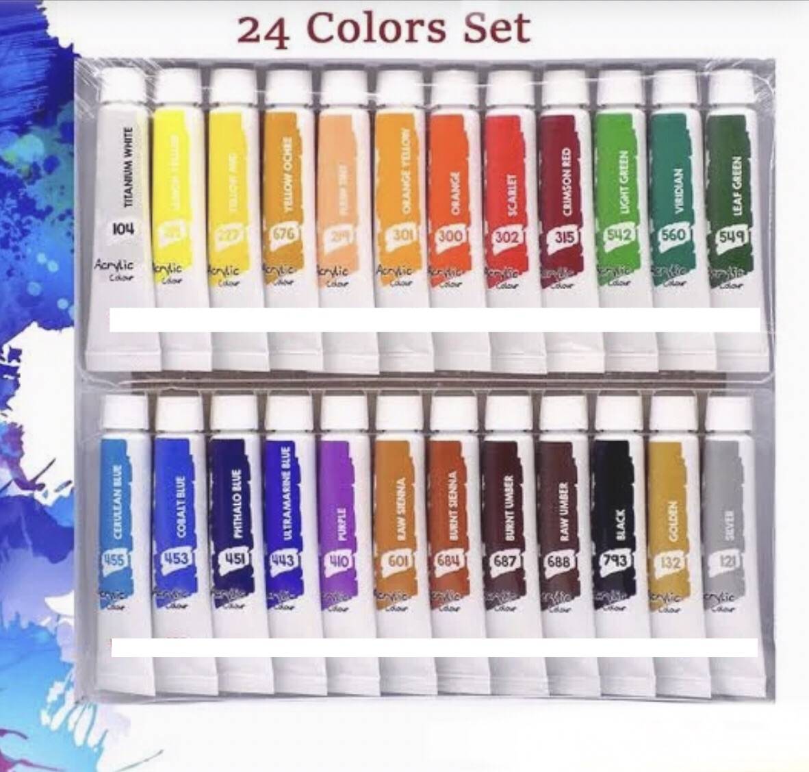 Acrylic Colour paints pack of 24 | Daraz.pk