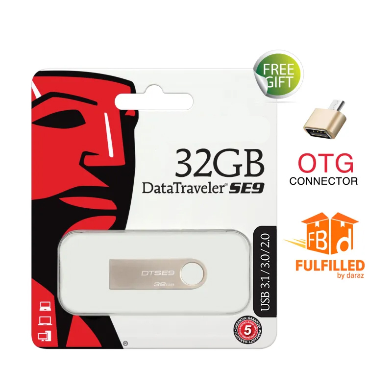 Data traveler SE9 16/32/64 GB High Speed 2.0/3.0/3.1 Flash Memory Stick ...