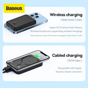 BASEUS MINI MAGNETIC WIRELESS 20W 6000MAH POWER BANK. | Daraz.pk