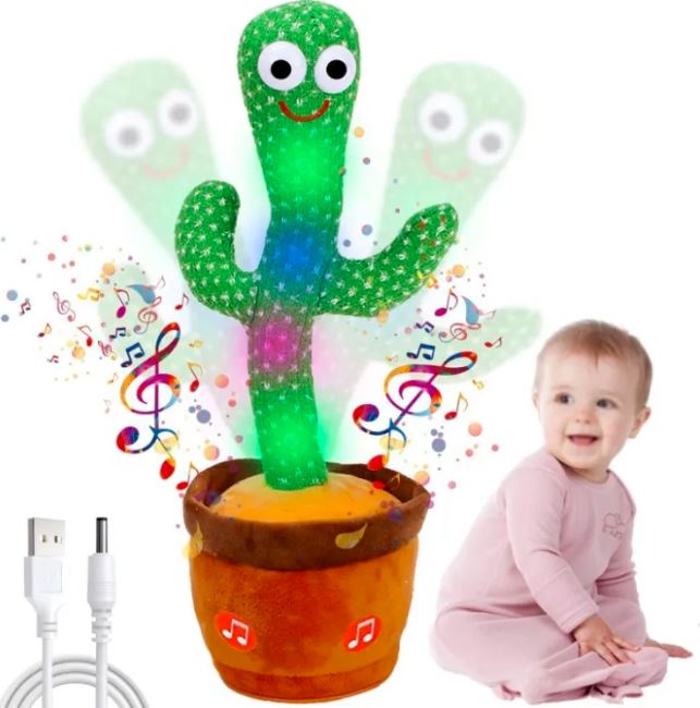 Rechargeable Dancing Cactus Toy with Songs Plush Funny Electronic ...