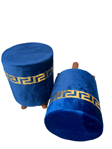 Ottoman Printed Velvet Home Furniture Stool Foot Rest Stool premium ...