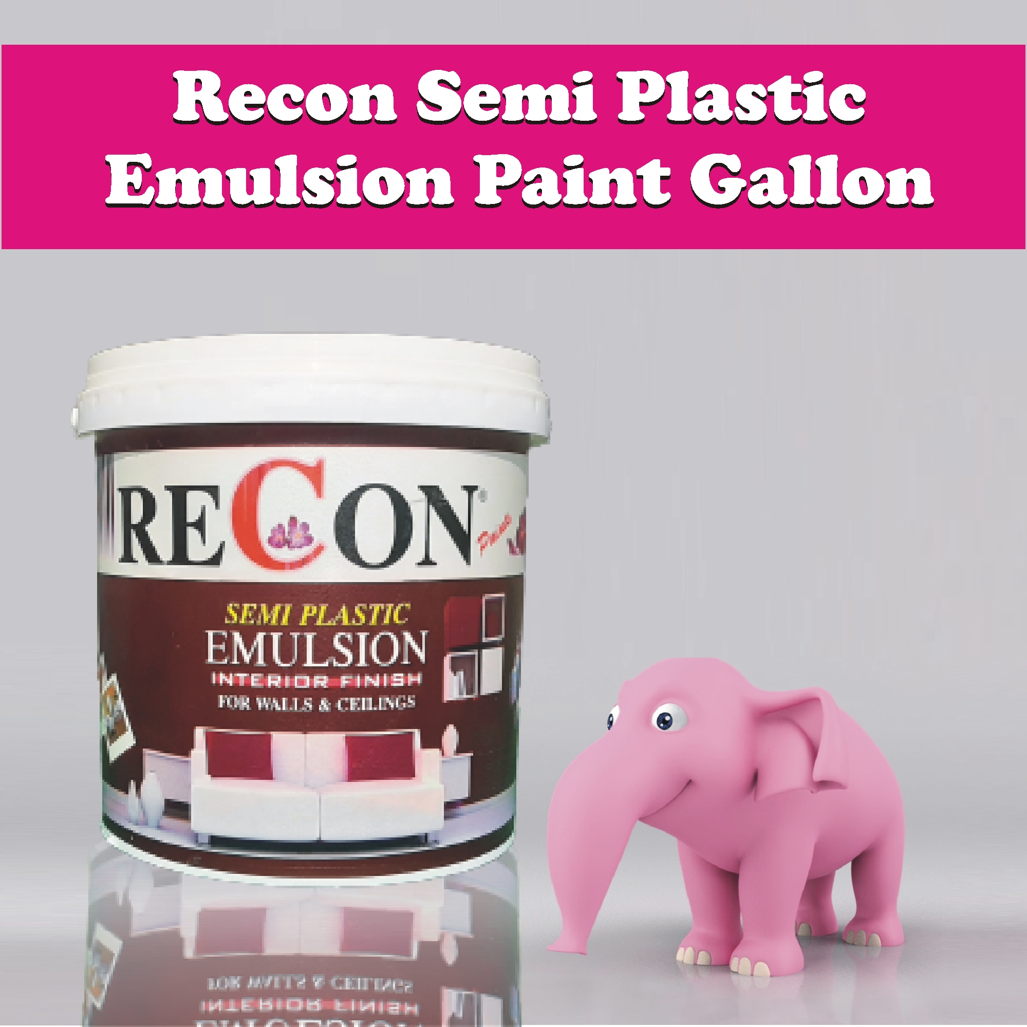 Recon Semi Plastic Emulsion Paint Gallon | Daraz.pk