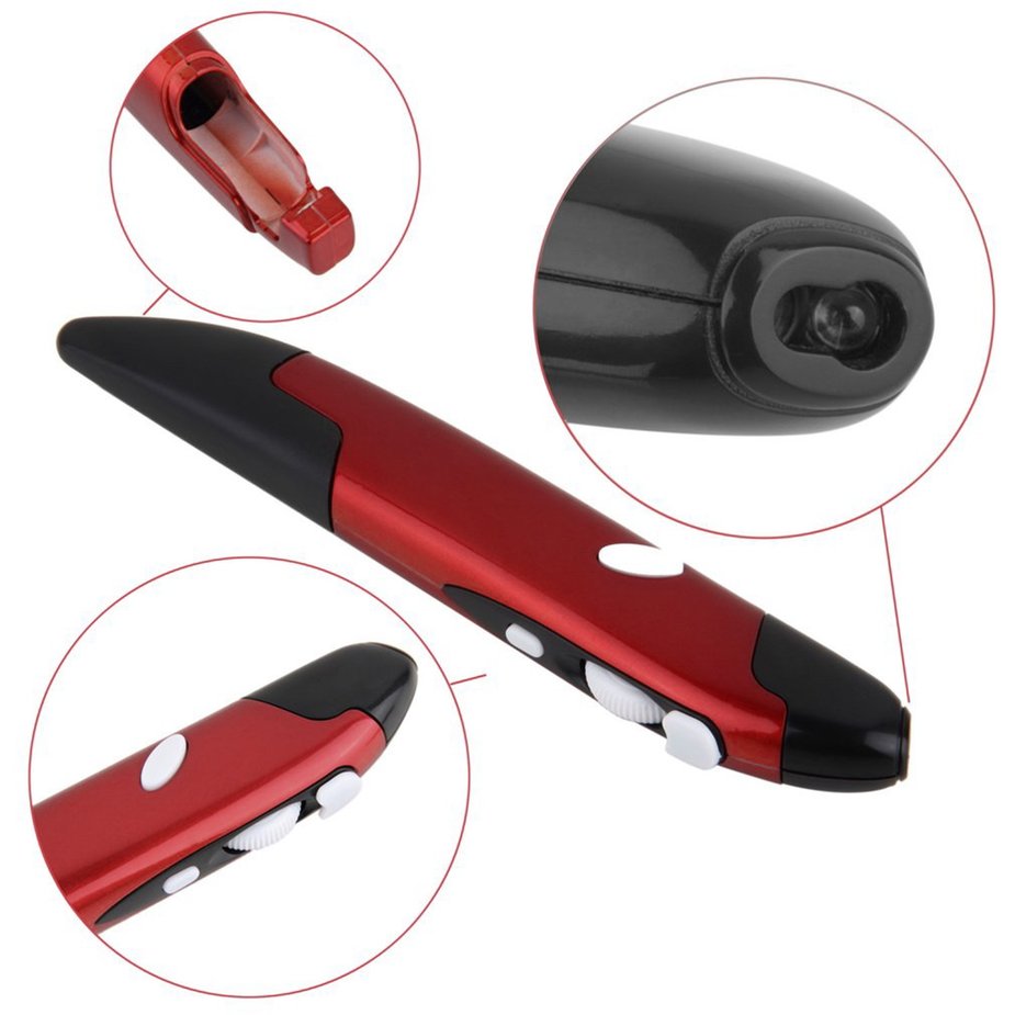 Mini 2.4GHz Wireless Optical Pen Mouse Adjustable 500/1000DPI for ...