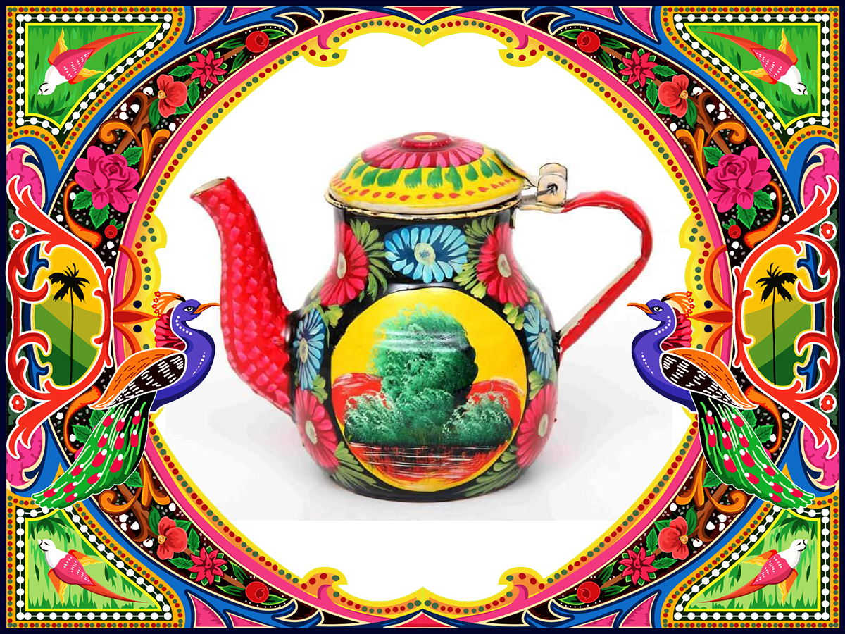 Tea Pot Truck Art painted Home Table Décor | Daraz.pk