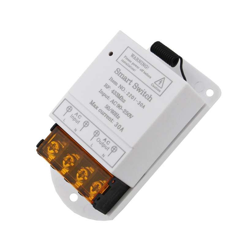 Remote Control Switch RF Relay Receiver High Power AC90-250V 30A 433MHz ...