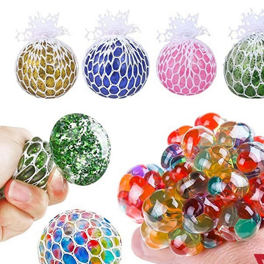 Magic Colour Changeable Grape Mesh Squish Ball Stress Release Playing ...