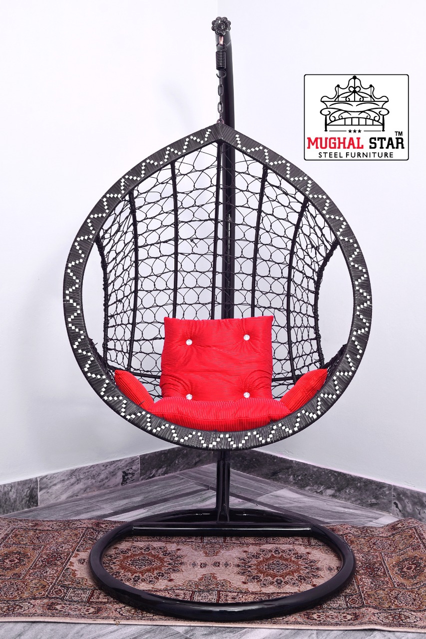 Single Hanging Swing Chair Jhoola with Stand, Cushion Set - / MUGHAL ...