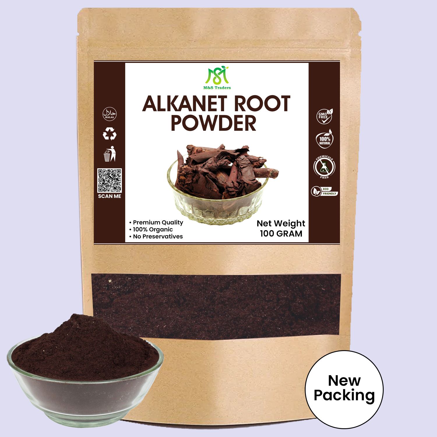 Organic Alkanet Root Powder | Ratan Jot (Ratanjot Powder) - 100% ...
