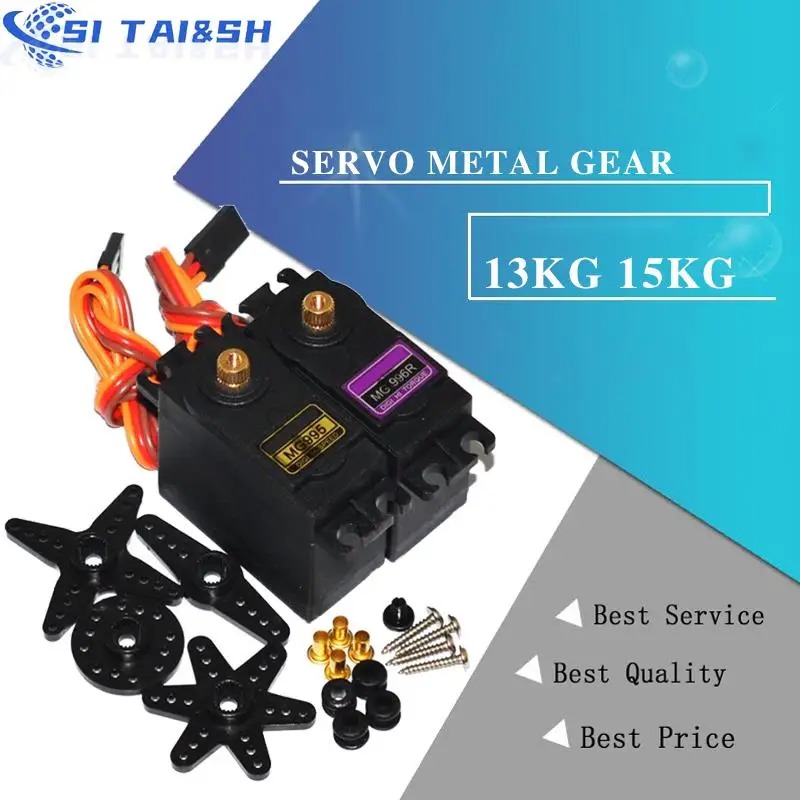 13KG 15KG Servos Digital MG995 MG996 MG996R Servo Metal Gear for Futaba JR Car RC Model ...