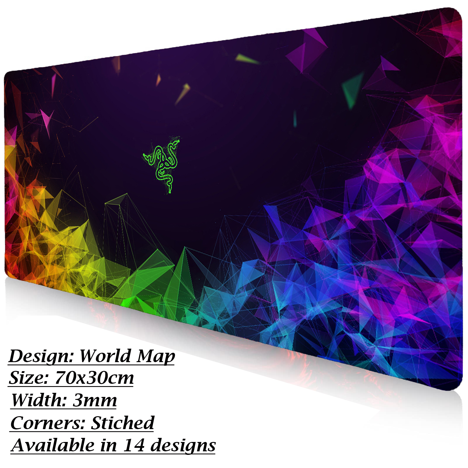 Razer Large Gaming Mouse Pad Thick Non Slip Rubber Base Mouse pad Mice ...