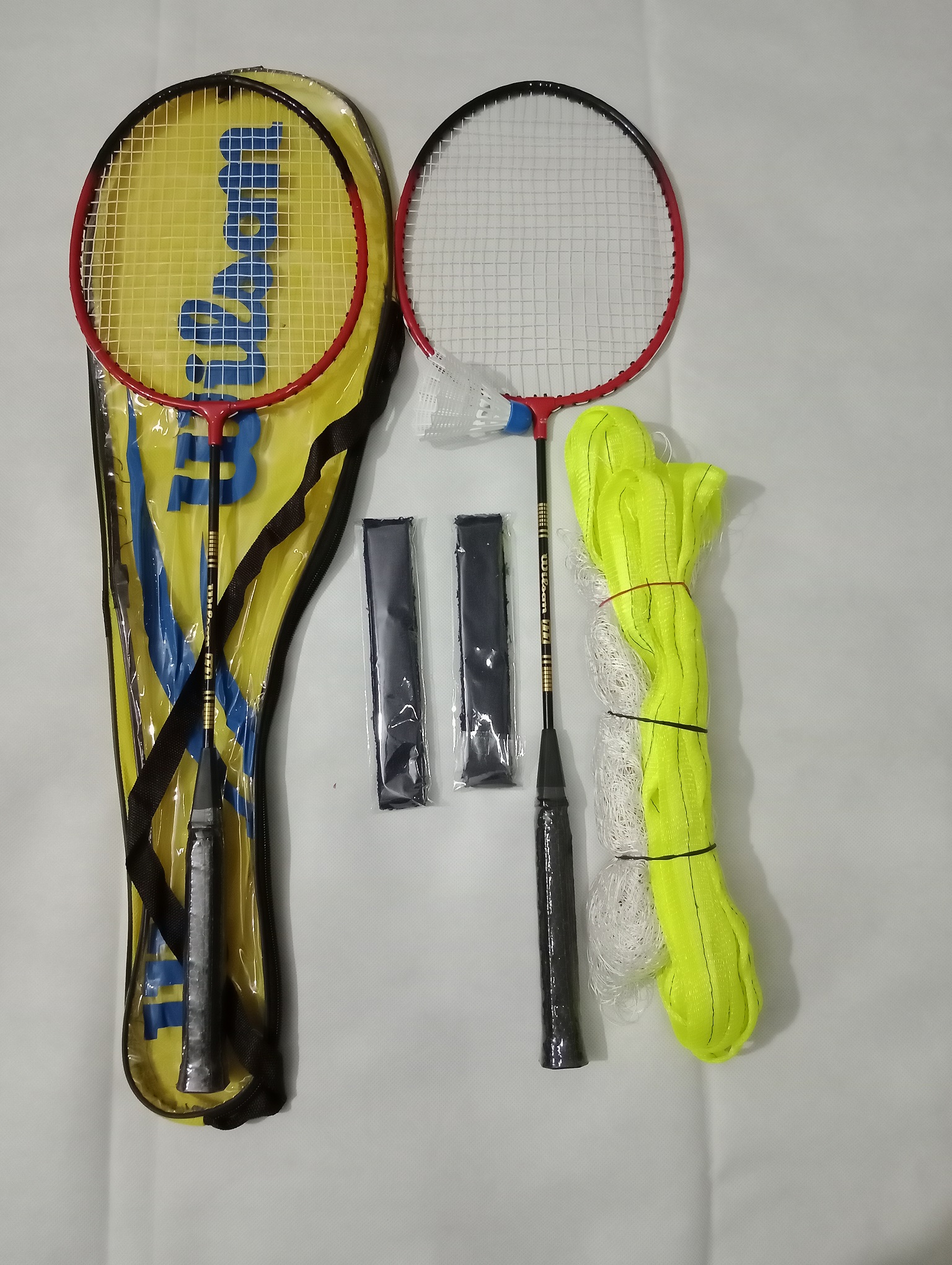 Badminton Racket Pair (Free Net+Plastic Shuttle+Grip Pair) | Daraz.pk