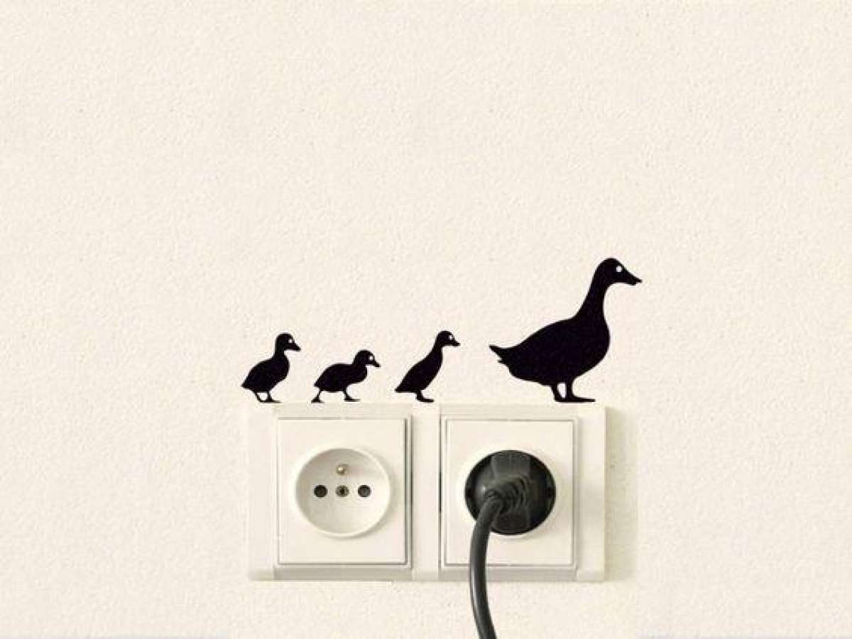 WallsArtstore Panda switchboard wall sticker switch board stickers ...