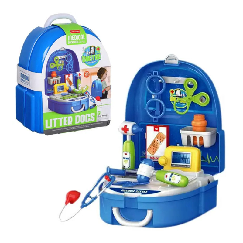 20 Pcs Kids Doctor Set Backpack - Portable Medical Kit Toy for Children ...