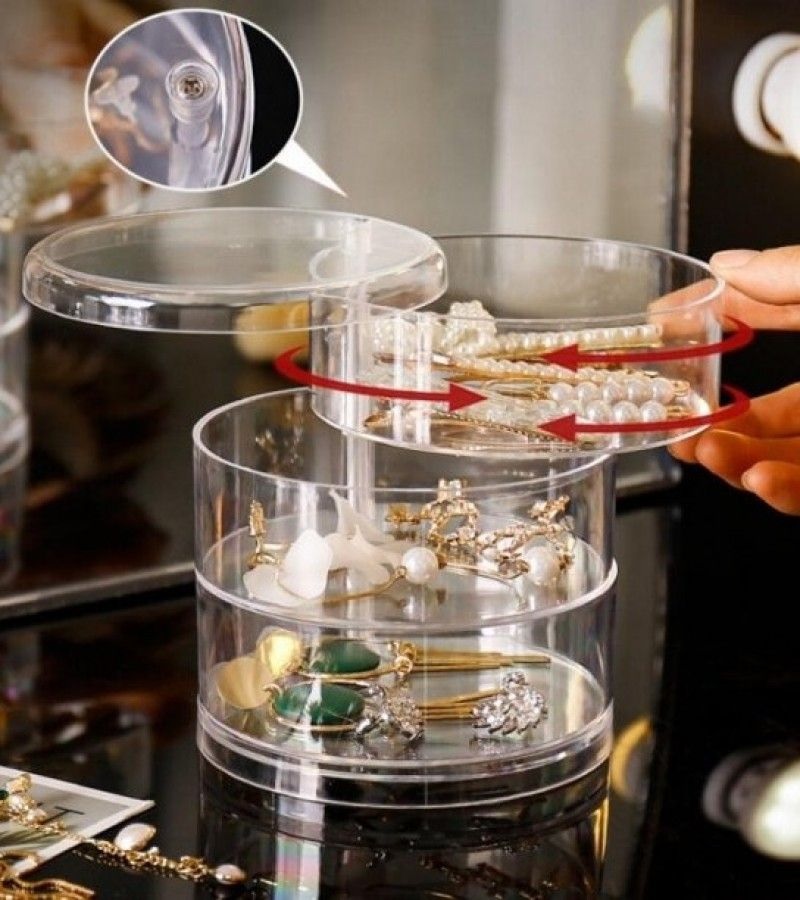 AT - 3 Layer Rotating Jewelry Organizer | Daraz.pk
