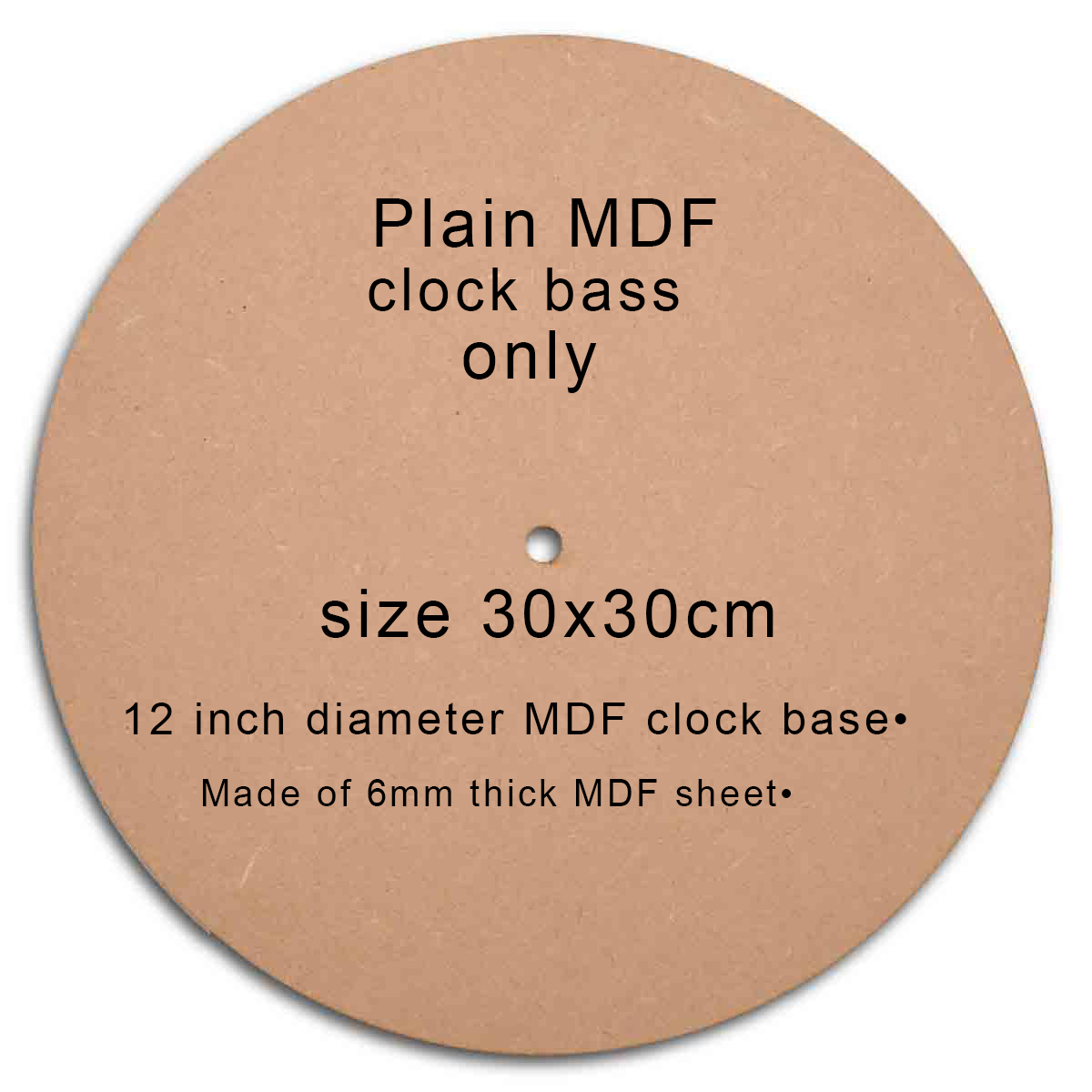 MDF wooden clock base 12inch MDF sheet clock base round MDF clock for ...