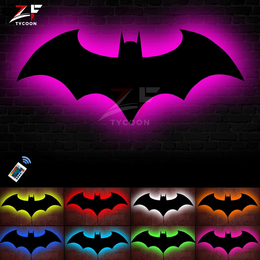 Bat man led Sign Bat man Lights Wall Light Bat Led Sign Superhero ...