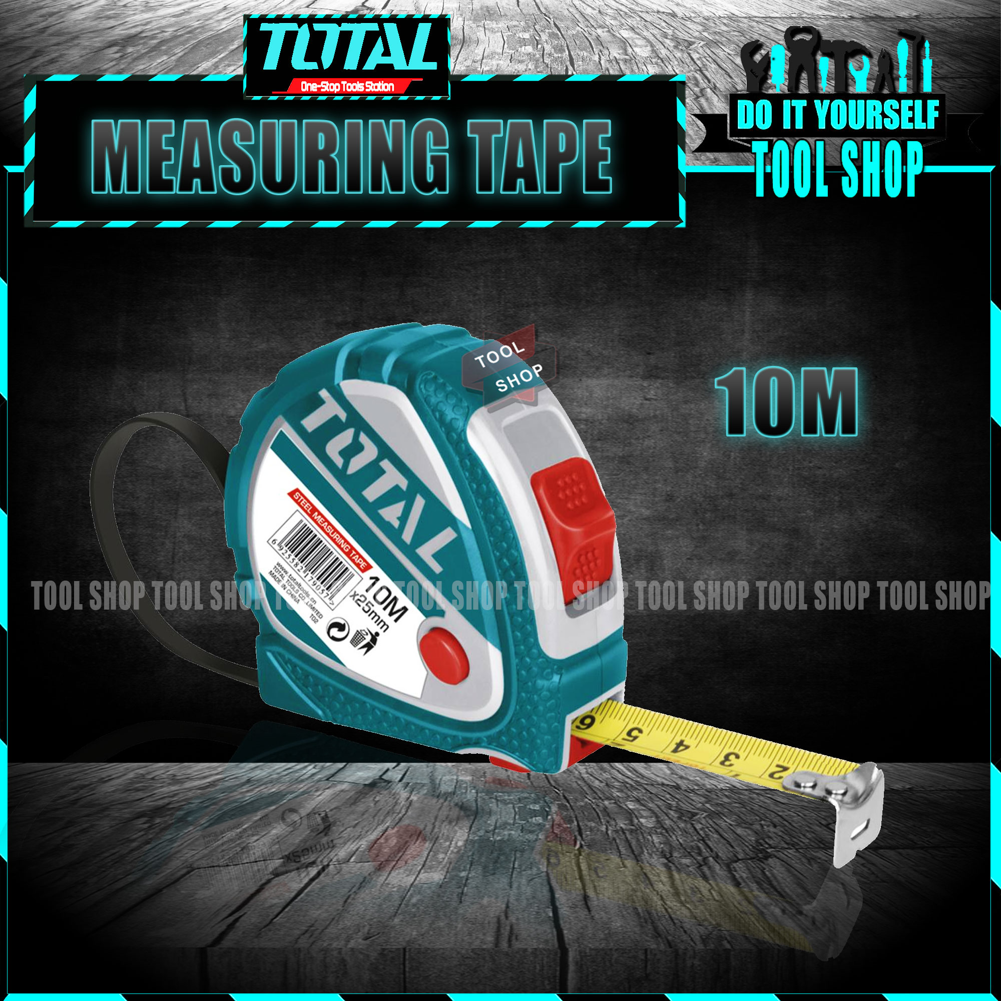 TOTAL Original Steel Measuring Tape 10M x 25mm - Tool Shop | Daraz.pk