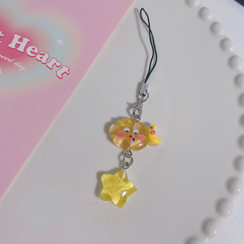 Lovely Cartoon Cloud Star Phone Chain Kawaii Candy Color Phone Lanyard ...