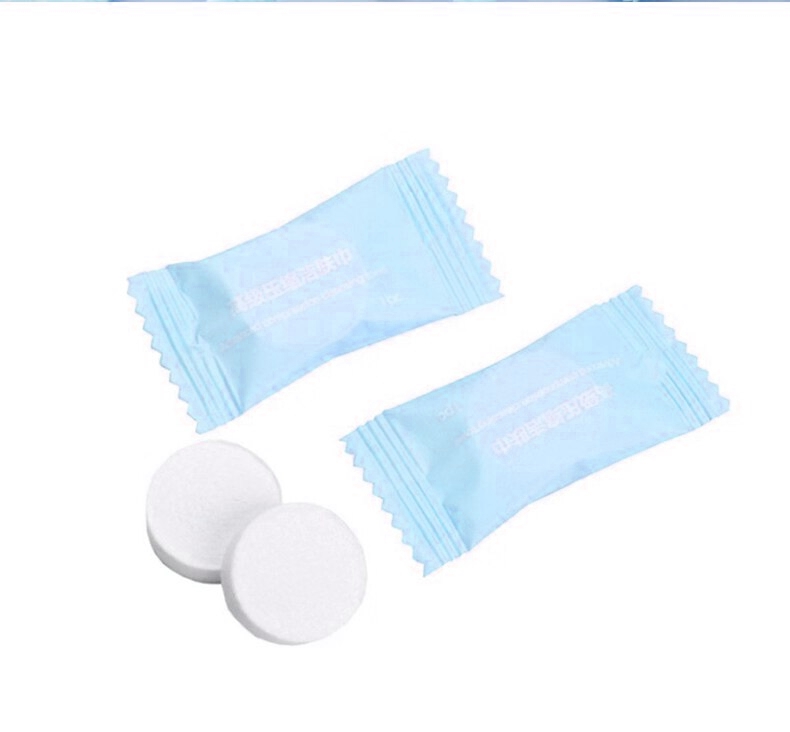 02Pcs Disposable Compressed 95 With Candy Package Cleaning Hand Towel ...
